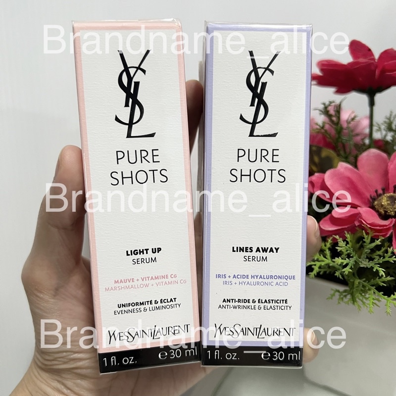 แท้💯 YSL pure shot line away, Y shape, Light up, Night reboot serum ...