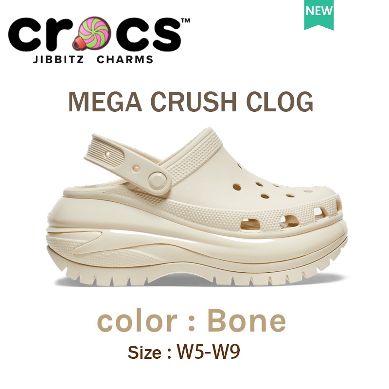 croc แท้ croc mega crush clog รองเท้าจระเข้ รองเท้าแตะเสริมส้น #207988 ...