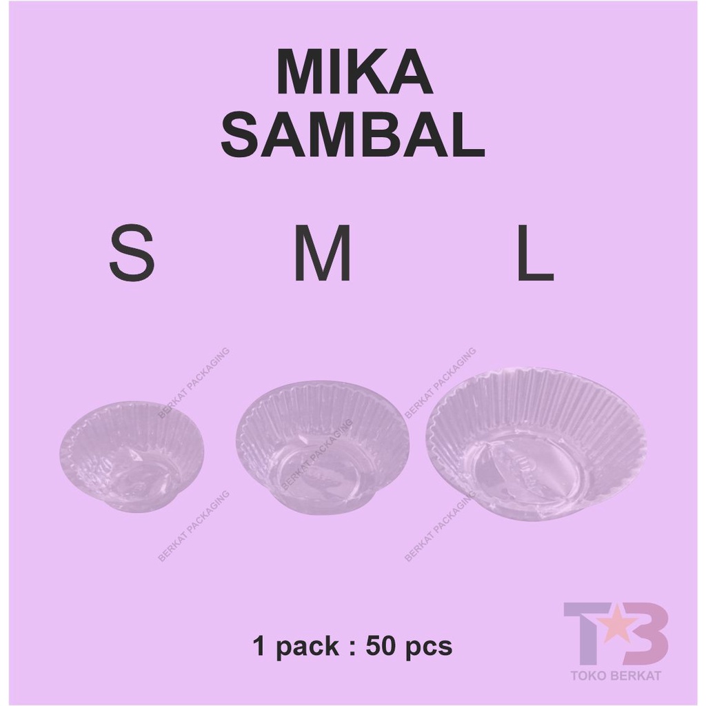 MIKA SAMBAL CUP CONTENDTS 50 ชิ้น / ถ้วยซัมบา / ถ้วยซอสพลาสติก / ถ้วย ...
