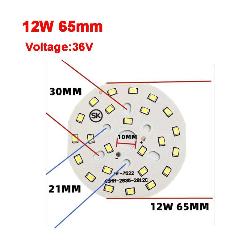 2835 SMD ชิป Led 3W - 50W 32 มม. - 113 มม. 2 ชิ้น | Shopee Thailand