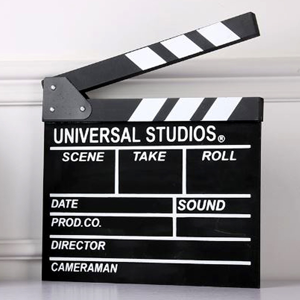 Film Slate สเลทคัทฉาก ไม้คัทซีน ไม้คัดฉาก สำหรับกองถ่าย ของแต่งบ้าน (ขนาด 30 x 27 cm.) | Shopee ...