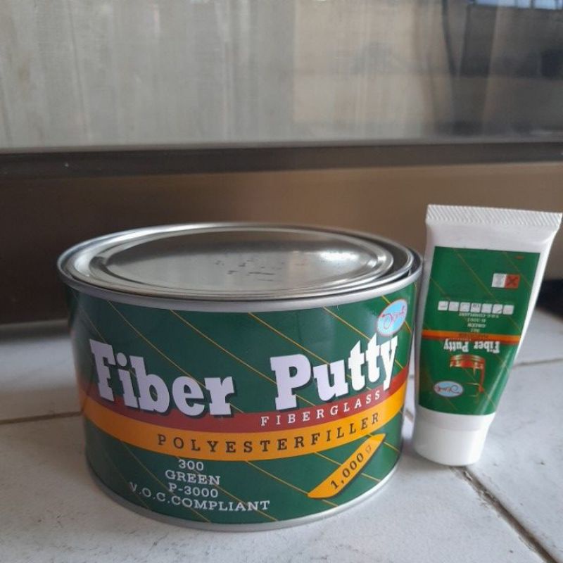 สีโป้วไฟเบอร์กลาส ยึดเกาะเหล็กได้ดี Fiber Putty ขนาด 1kg | Shopee Thailand