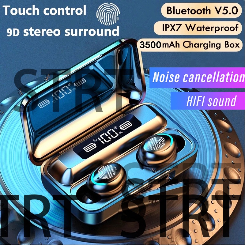 Tws F9-5 ชุดหูฟังบลูทูธไร้สาย 9D F9 กันน้ํา พร้อมไมโครโฟนคู่ และเคส ...
