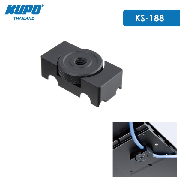 KUPO KS-188 Data Cable Anchor Adapter ตัวยึดล็อคสายเคเบิล เกลียวขนาด 1/4" ใช้ร่วมกับ Tethermate ...