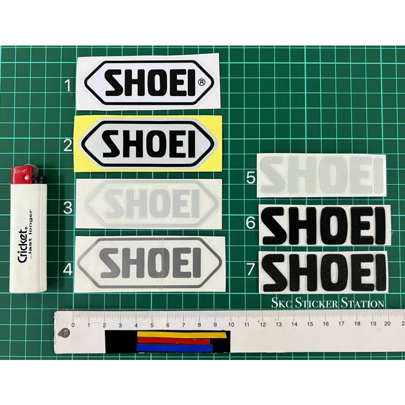 Shoei / Logo shoei / shoei Timbul & สติ๊กเกอร์สะท้อนแสงและกางเกงดีไซน์ ...