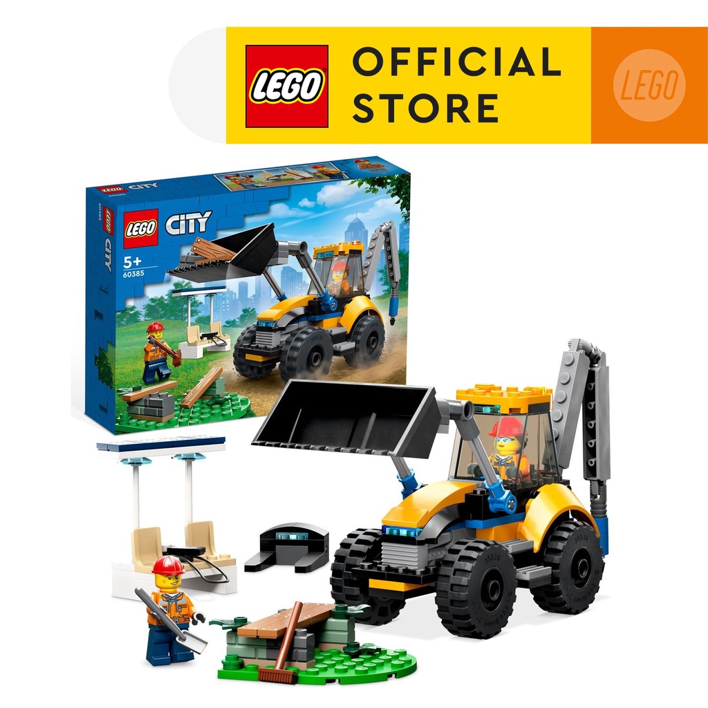 LEGO City 60385 Construction Digger Building Toy Set (148 Pieces ...