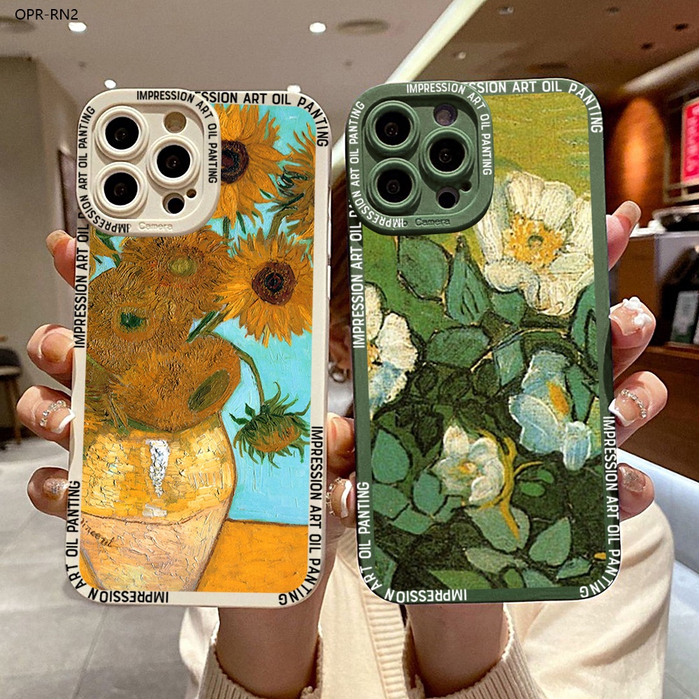 OPPO R17 Reno 2 2F 3 4 4F 10X Zoom Pro 4G เคสออปโป้ สำหรับ Oil Painting ...