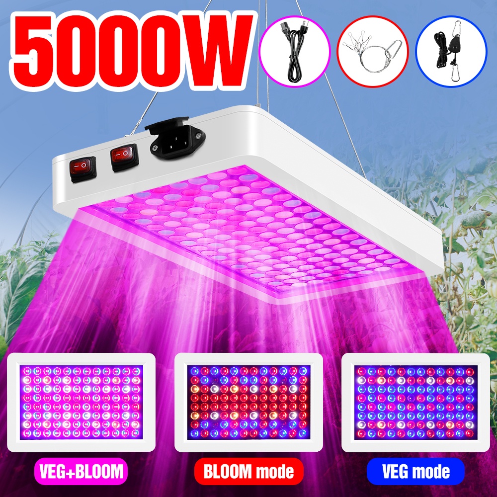 5000W Quantum LED ไฟพืชเติบโต Full Spectrum เรือนปลูกโคมไฟดอกไม้เมล็ด ...