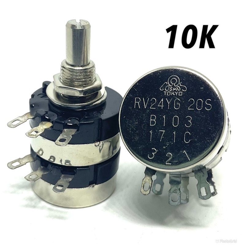 VR วอลลุ่ม RV24YG20S B1K 5K 10K 50K 100K 250k โพเทนชิออมิเตอร์แบบคู่ 2 ...