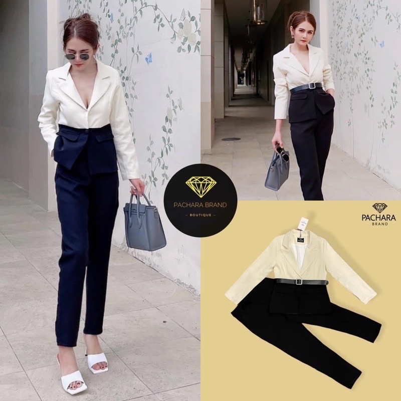 Patchara setสูททูโทน L | Shopee Thailand