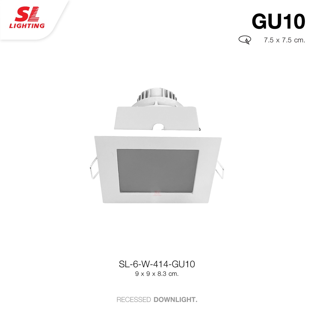 SL LIGHTING | Recessed Downlight โคมไฟดาวน์ไลท์ฝังฝ้า ขั้ว GU10 และ GU5 ...