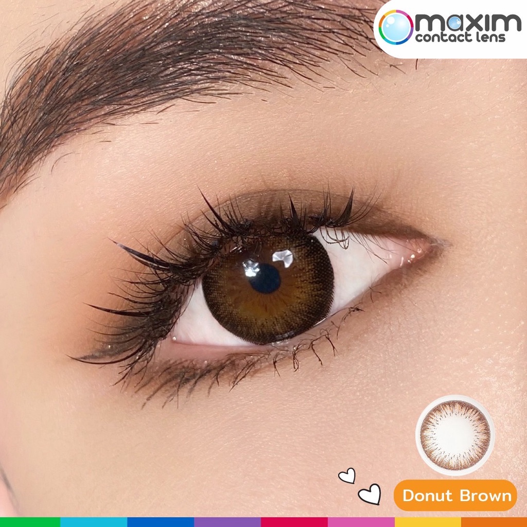 Maxim Beauty Orange Box คอนแทคเลนส์สีรายเดือน (1 Box : 1 Pair) ค่าสายตา ...