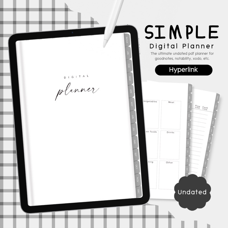 แพลนเนอร์ 2025, Digital Planner, Minimal Planner, Undated Planner ...
