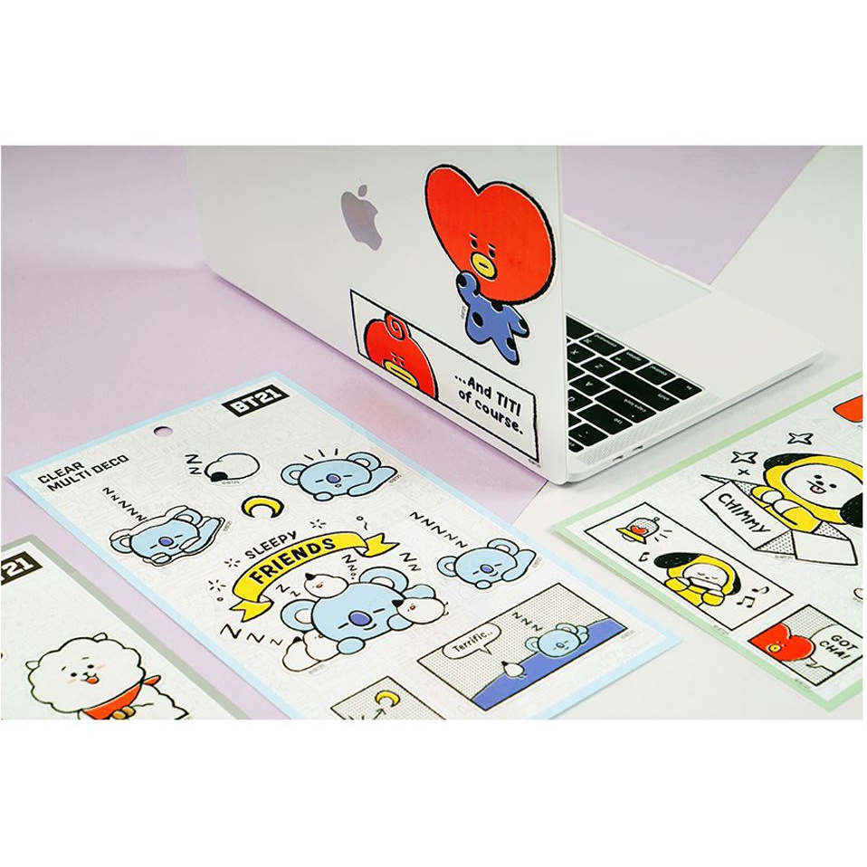 BT21 Cute Cartoon Baby Sticker For Mobile Phone Laptop Decorative ...