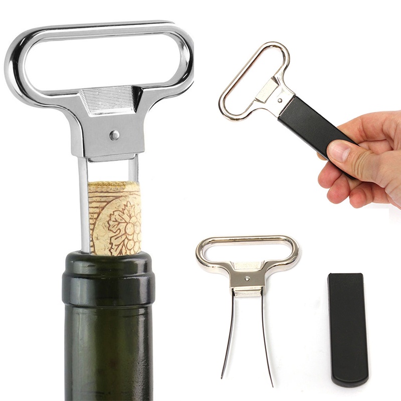 แชมเปญไวน์แดงสองตามืออาชีพ Ah-so ที่เปิดไวน์ Cork Puller ☆ลอตเตอรี่วีโด | Shopee Thailand