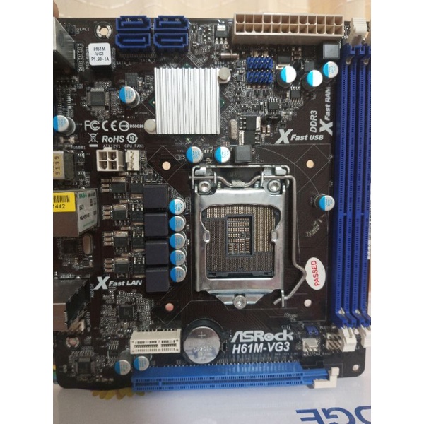 Mainboard 1155 ASROCK H61M-VG3 Socket 1155 รองรับ Intel Gen2&3 | Shopee ...