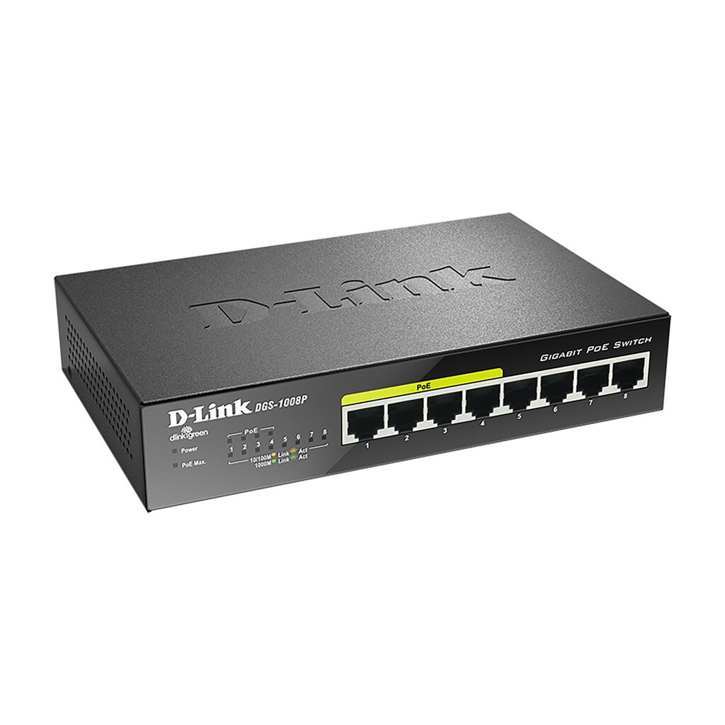 SWITCH (สวิตซ์) D-LINK 8 PORTS DGS-1008P GIGABIT PORT WITH POE | Shopee ...