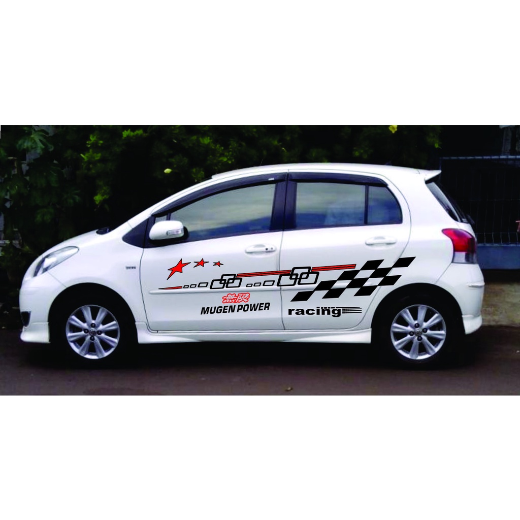 Hidayah shop Cutting Car Yaris Sticker Striping Mugen Power Car Sticker ...