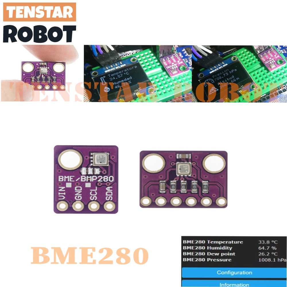 Bme280 โมดูลเซนเซอร์วัดอุณหภูมิความชื้นดิจิทัล 3.3V 5V I2C SPI 1.8-5V BME280 | Shopee Thailand