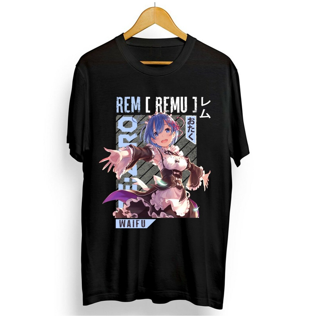 Rem Re Zero Anime Cute Ram Subaru Japanese new เสื้อ Unisex tops tee ...