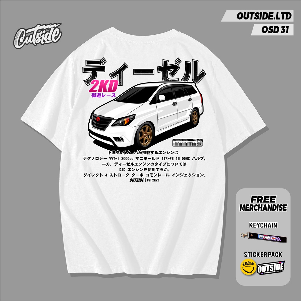 เสื้อยืด พิมพ์ลาย Innova 2 KD WHITE TURBO DIESEL สีขาว | Shopee Thailand