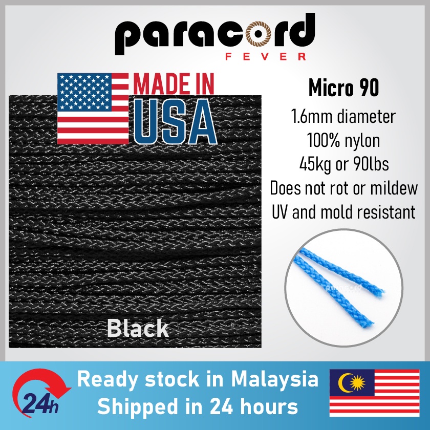 - 1.6 มม. Micro 90 Tali Microcord Rope สายร่มชูชีพ Micro Paracord ...