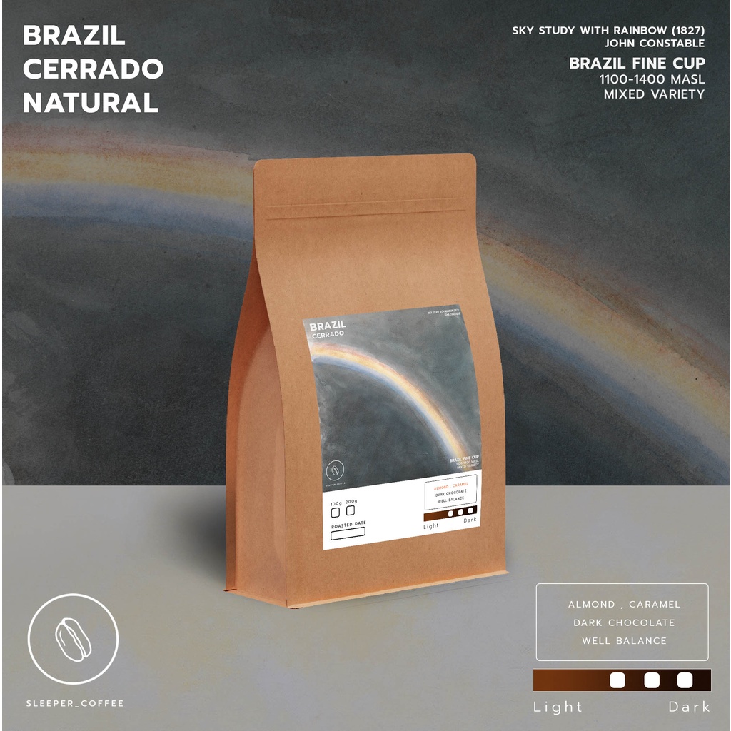เมล็ดกาแฟคั่ว Brazil Cerrado Natural Fine Cup ขนาด 500g | Shopee Thailand