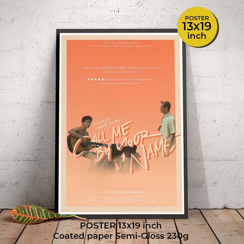 Call Me by Your Name Poster - Timothée Chalamet โปสเตอร์ภาพขนาด 33X48 ...