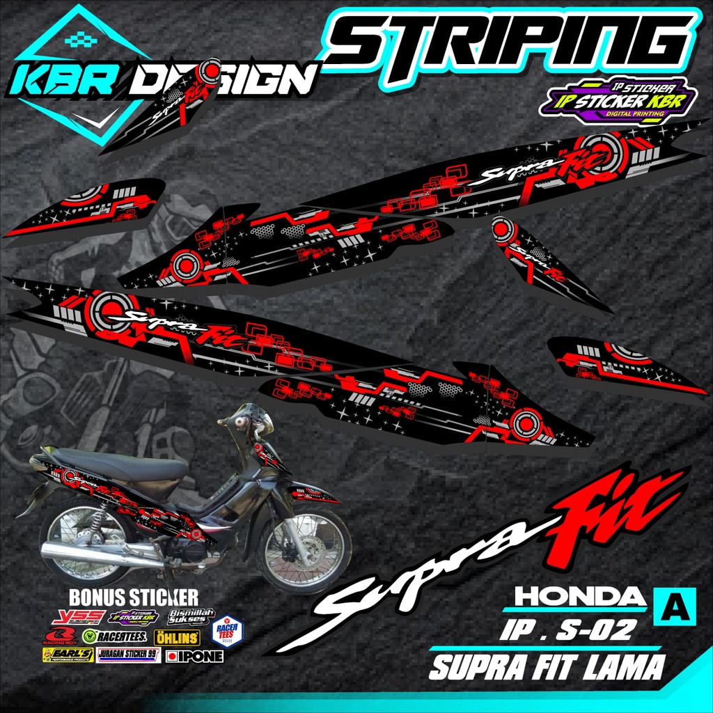 Supra FIT LAMA Striping สติกเกอร์ Semi Full Trim Striping สติกเกอร์ ...