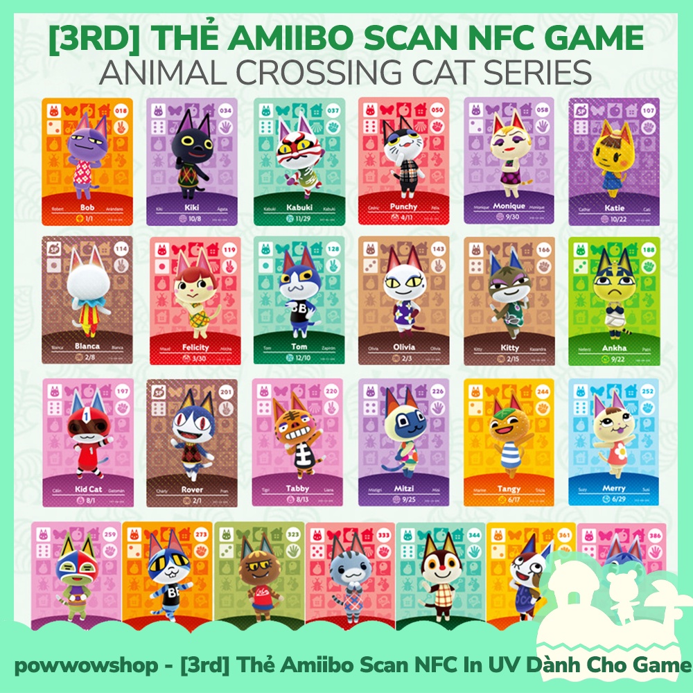 [ คลังสินค ้ าพร ้ อม VN - Express ] 3rd Amiibo Scan NFC Cat Series ...