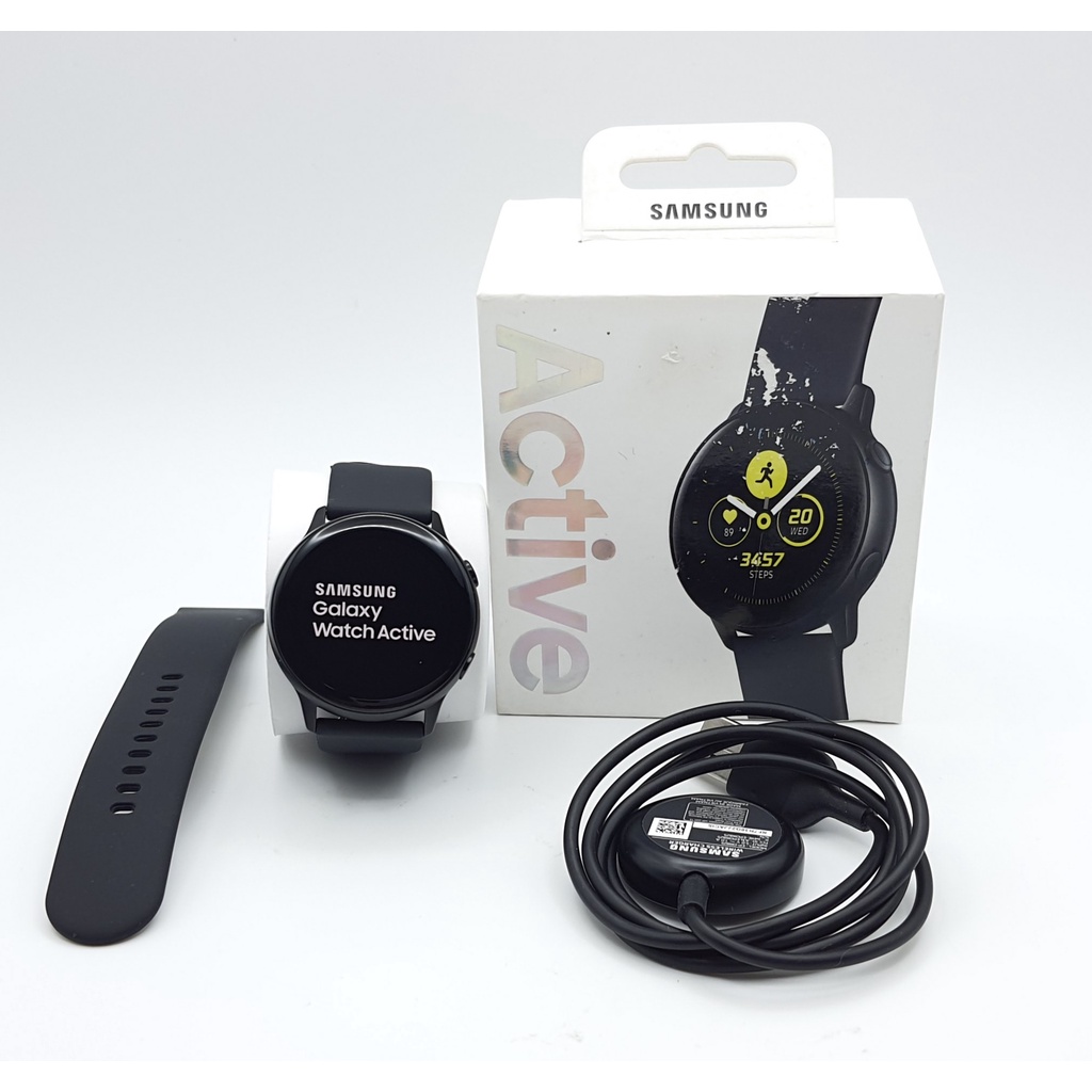นาฬิกา SAMSUNG GALAXY WATCH ACTIVE SM-R500 BLACK CASE BLACK SPORT BAND ...