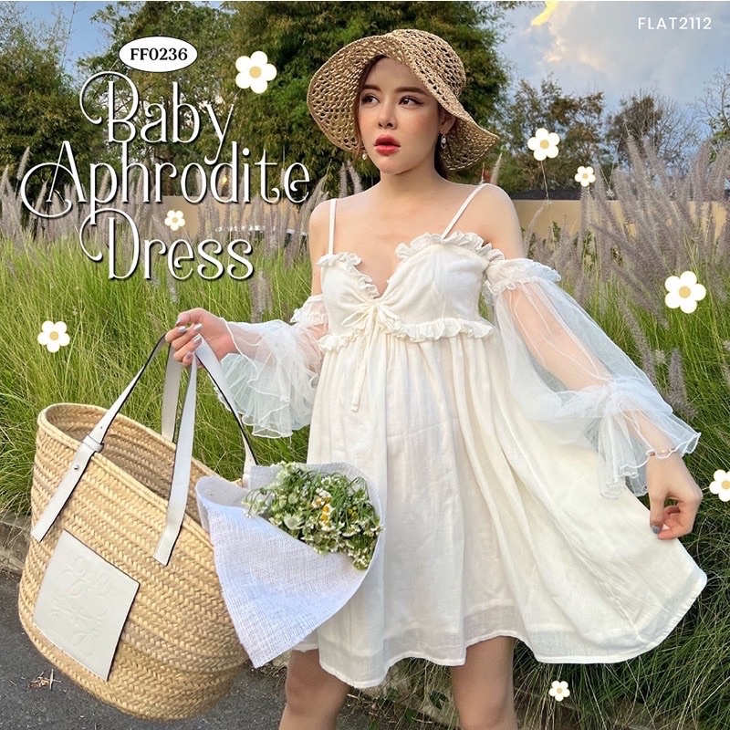 FLAT2112 FF0236 : BABY APHRODITE DRESS เดรสตำนาน ผ้าฝ้ายธรรมชาติ ...