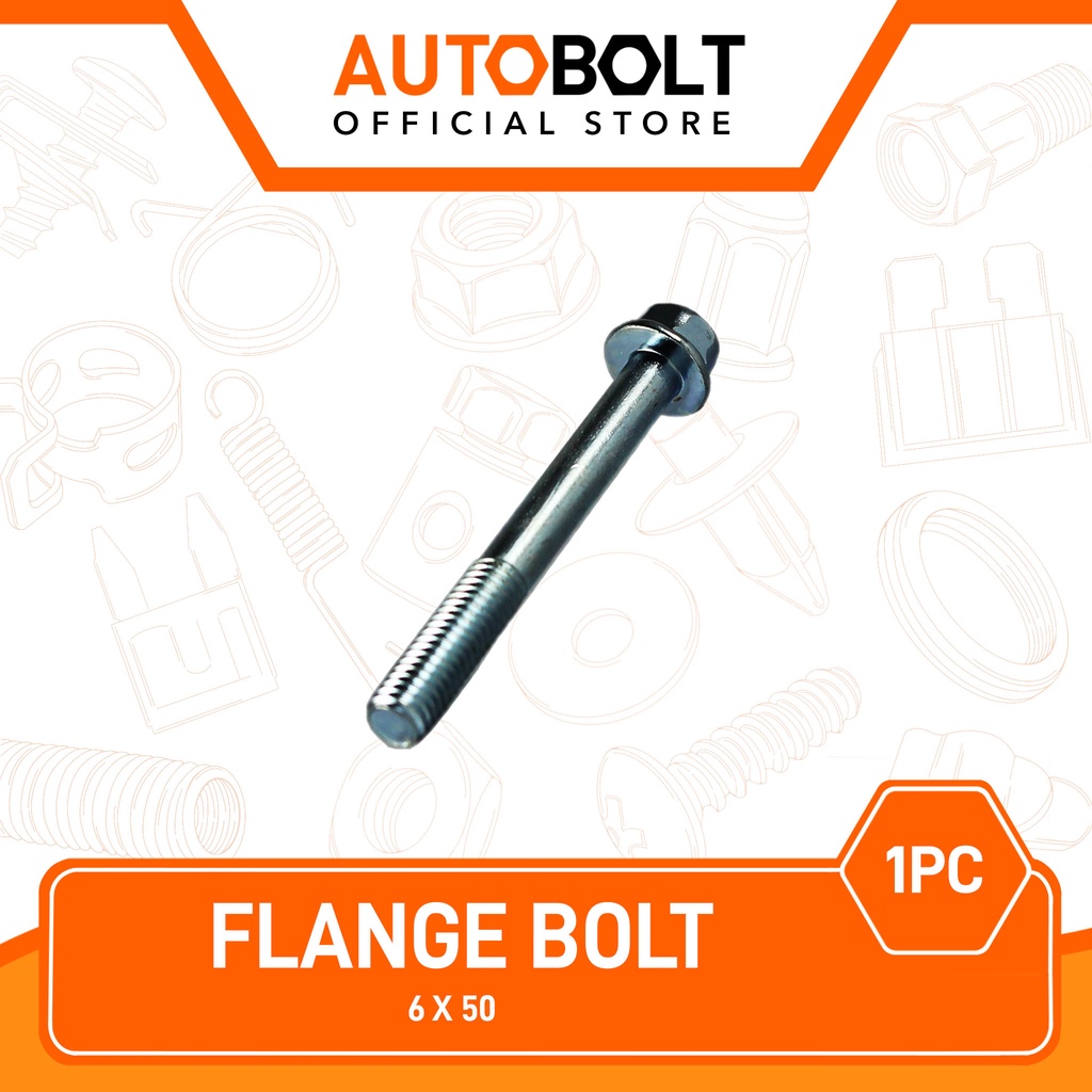 หน้าแปลน Bolt M6x50 Key 8 Bold Bolt Baud Fleng 6 x 50 6x50 mm K8 K 8 ...