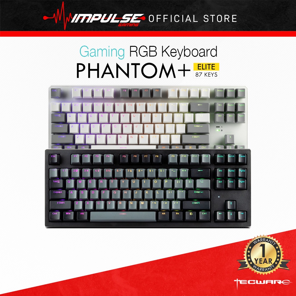 Tecware คีย์บอร์ดเกมมิ่ง Phantom + Elite RGB TKL / คีย์บอร์ดเชิงกล ...