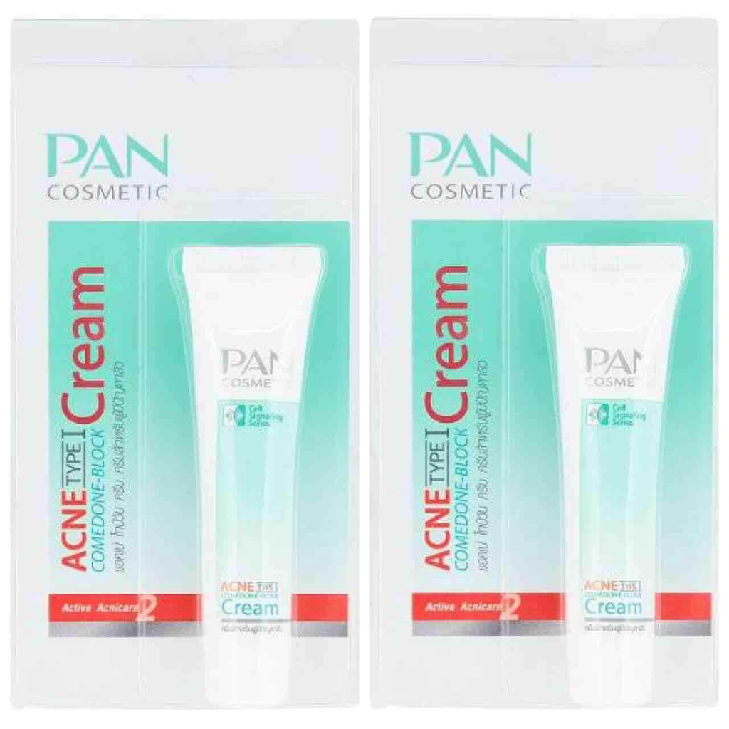 Pan Cosmetic Acne Type 1 Cream 10g / 2 Solution 20ml แพน คอสเมติก แอ ...