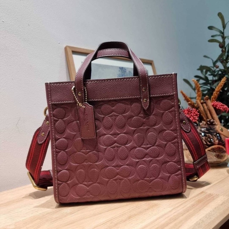 COACH C4829 FIELD TOTE 22 IN SIGNATURE LEATHER | Shopee Thailand