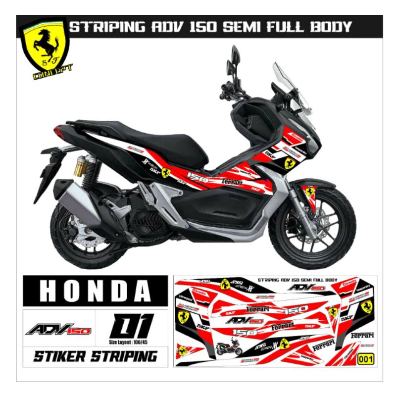 Decal Striping Variation honda adv 150/160 สติ๊กเกอร์ สติ๊กเกอร์เต็มตัว ...
