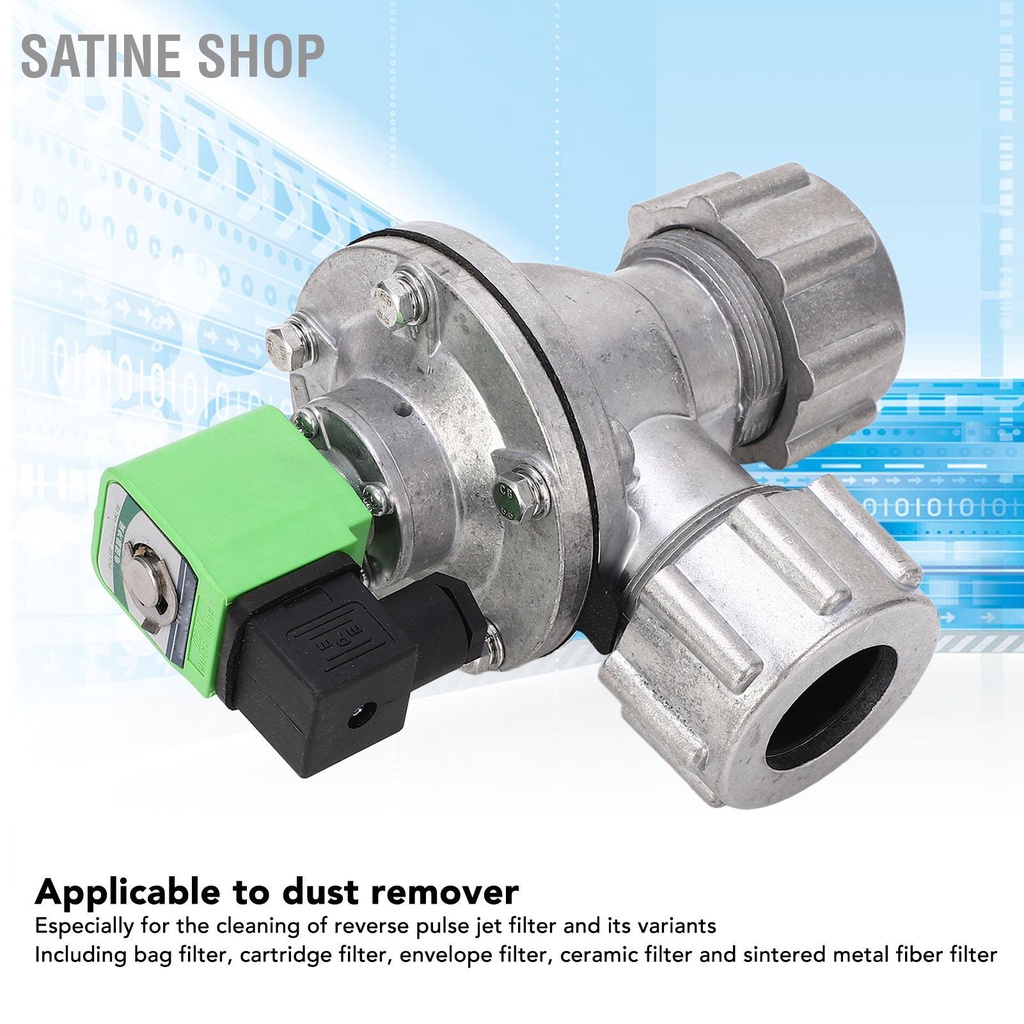 SaTine Shop Pulse Solenoid Valve 34mm Inlet Outlet อลูมิเนียมอัลลอยด์ ...
