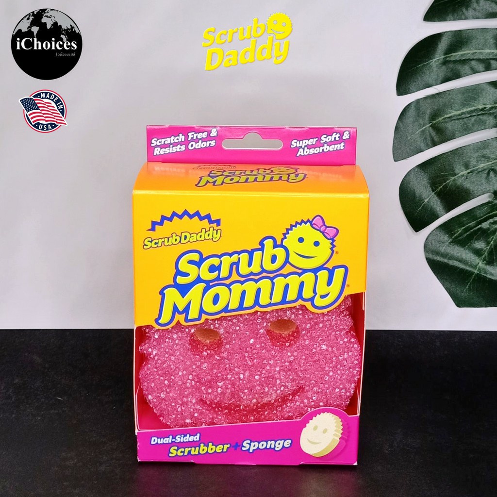 ฟองน้ำอเนกประสงค์ Scrub Daddy® Scrub Mommy® Dual-Sided Scrubber+Sponge ...