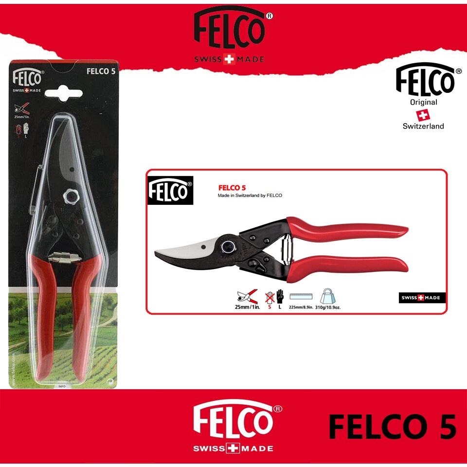 Felco 4 หรือ Felco 5 กรรไกรตัดแต่งกิ่งไม้ ผลิตจาก สวิตเซอร์แลนด์ ...