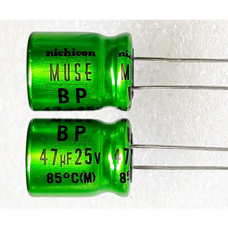 Nichicon MUSE ES BP 47uf 25v Bipolar Capacitor bipolar bp คาปาซิเตอร์ ตัวเก็บประจุ ไบโพลาร์ ไบโ ...