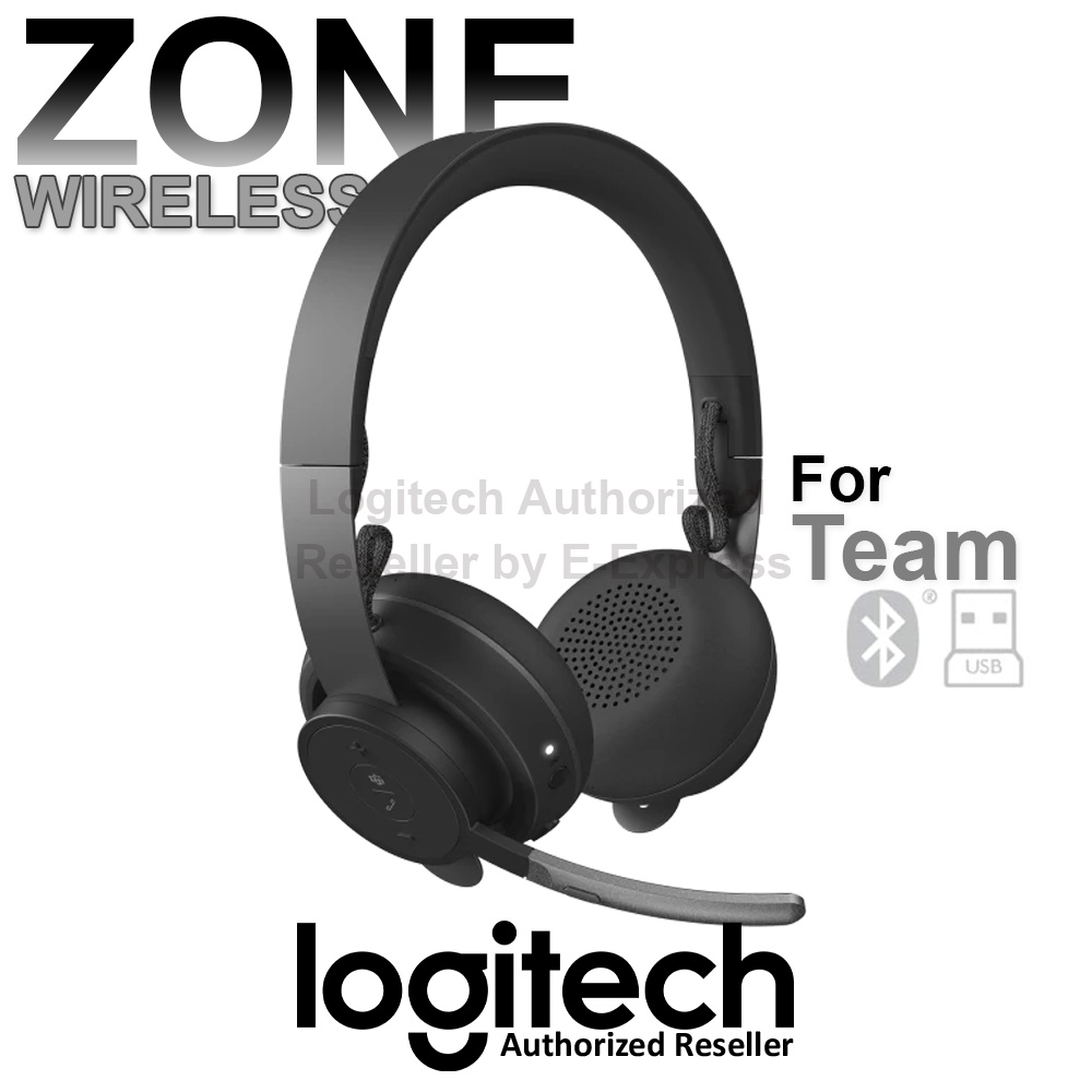 Logitech Zone Wireless Headset for Teams (Bluetooth, USB-A,C) หูฟังไร้สาย พร้อมไมโครโฟน ของแท้ ...
