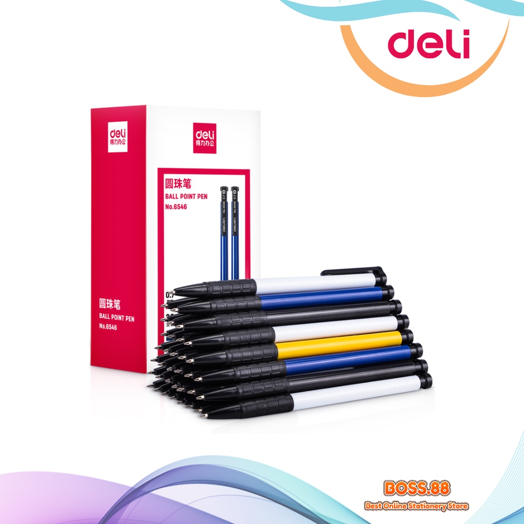 Deli 6546 ปากกาลูกลื่น (3 ชิ้น) | Shopee Thailand