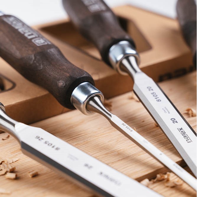 ชุดสิ่วงานไม้ 4 ด้าม สิ่วช่างไม้ Narex Profi Bench Chisel Set ชุดสิ่ว ...