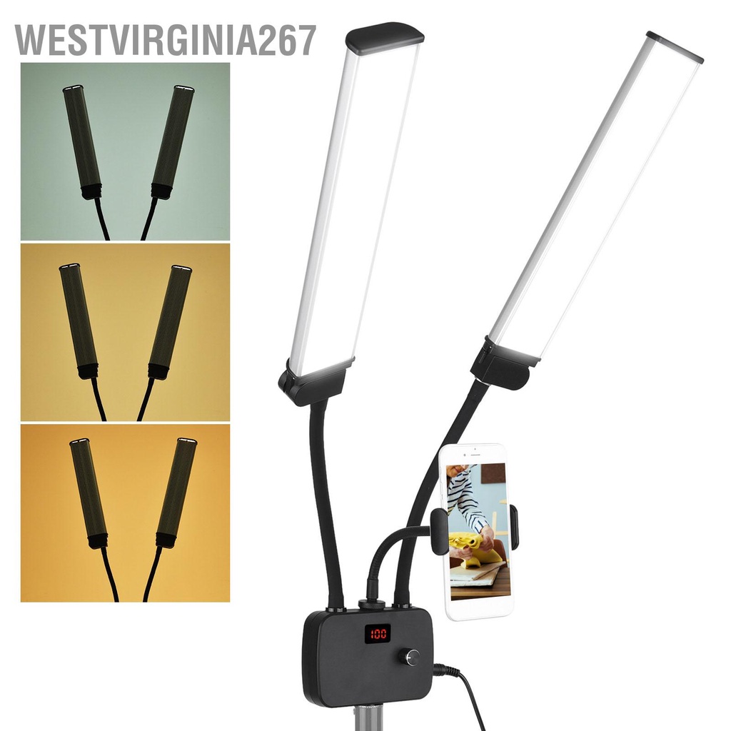 45W Double Arm Fill Light ความงามพับได้ Live Video ไฟถ่ายภาพแบบพกพา ...
