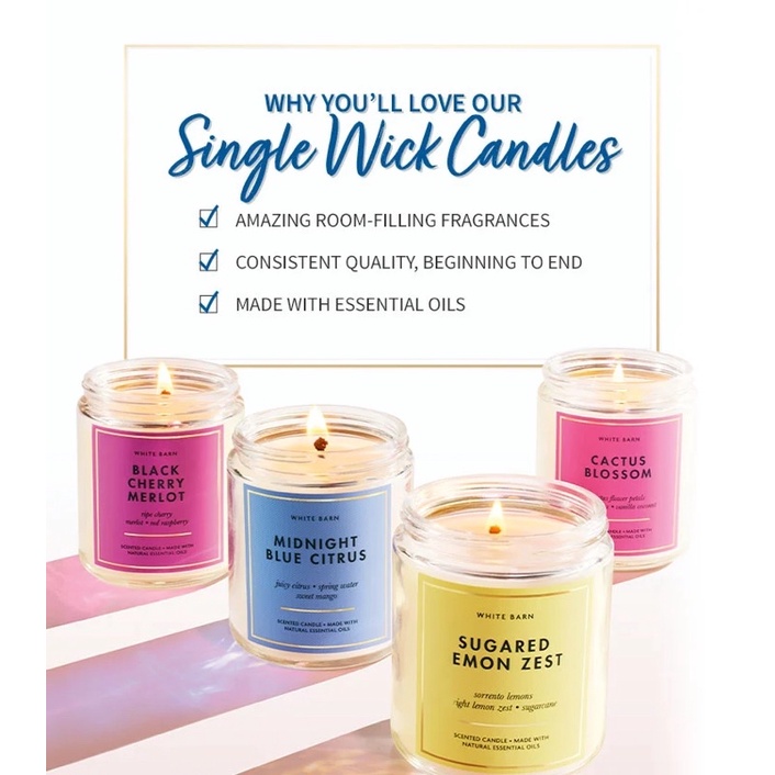️Page 4/5 ️ เทียนหอม (ขนาดกลาง) Bath & Body Works Single Wick Candles ขนาด 7 oz / 198 g | Shopee ...