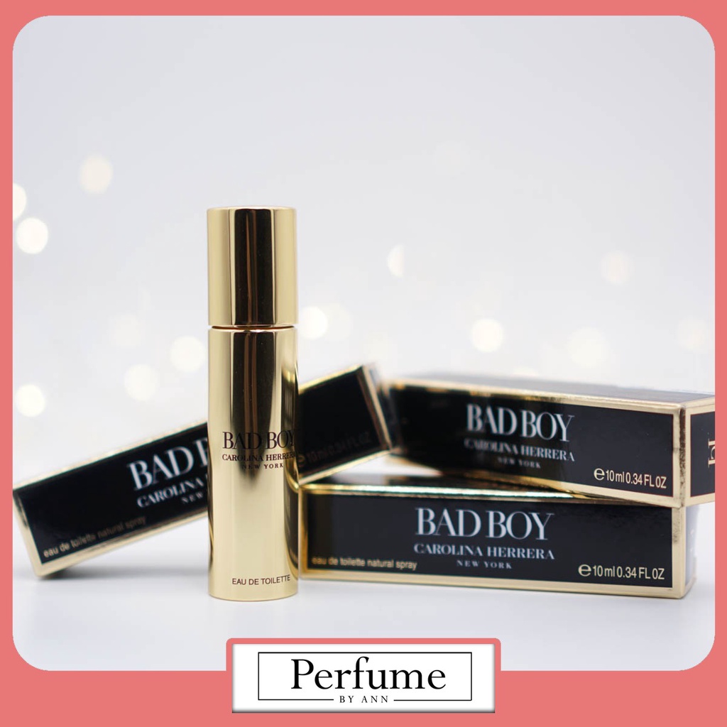 Carolina Herrera Bad Boy EDT 10 ml หัวสเปรย์ (ของแท้ 100%) | Shopee Thailand