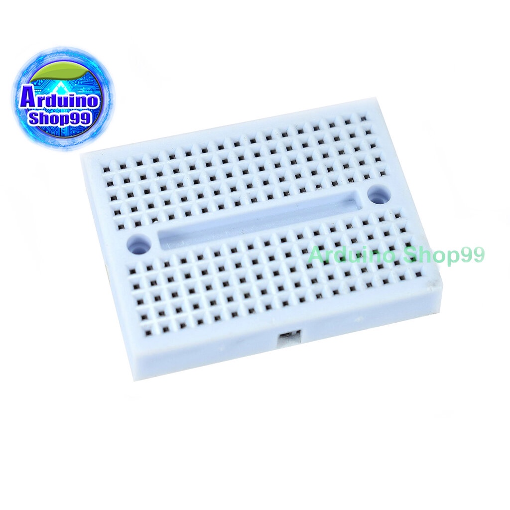 บอร์ดทดลองขนาดเล็กสีขาวขนาด 170 ช่อง Protoboard Breadboard White 170 ...