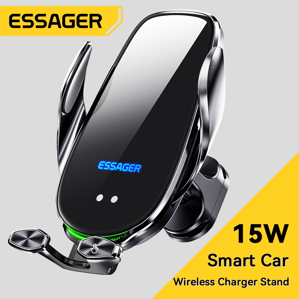 Essager Qi 15W ที่ชาร์จโทรศัพท์ในรถยนต์ แบบไร้สาย ชาร์จเร็ว สําหรับ iP ...