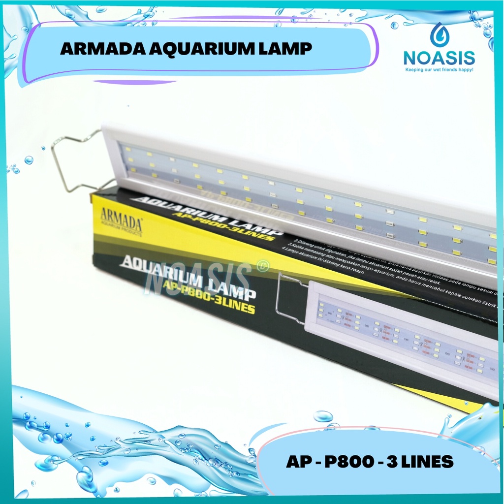 ฟลีทไฟ Led 3 แถว สีขาว สีฟ้า AP P8003 สําหรับติดตู้ปลา | Shopee Thailand